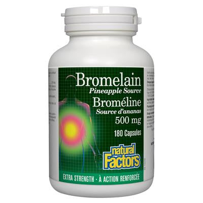 Natural Factors Bromelain Extra Strength Pineapple Source 500mg 180 Ca ...