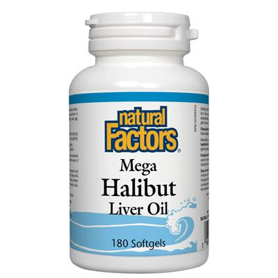 Natural Factors Mega Halibut Liver Oil 180 Softgels – 12 Baskets ...